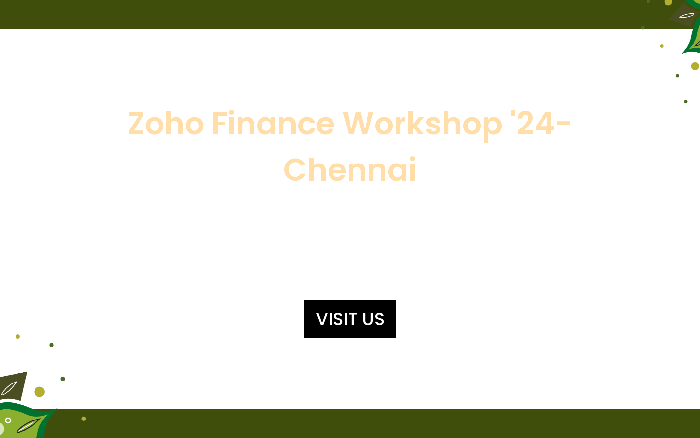 Zoho Finance Workshop '24- Chennai